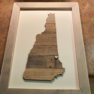 Rustic New Hampshire Map/nh Map/wood New Hampshire Map/reclaimed Wood ...