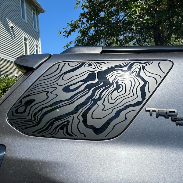 Fits 2010-2024 Toyota 4RUNNER Rear Side Window Topographic Map Decal ...
