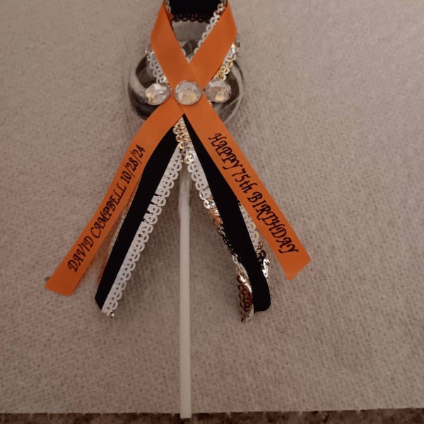 Personalized Memorial Ribbon Pins for Funeral or Celebration of Life ...