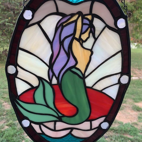 PATTERN • Pearl Mermaid Stained Glass Pattern • PDF • Digital Download ...