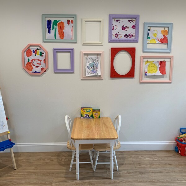 Kids Art Display Frames - Custom Colors - Colorful Playroom Frames ...