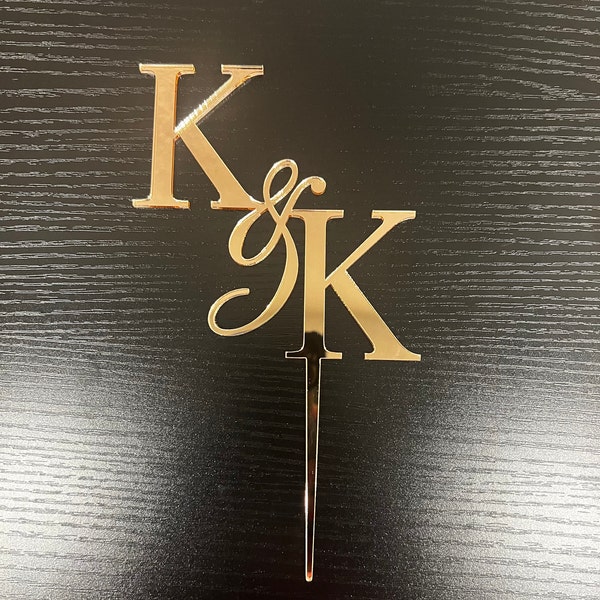 Personalized Initials for the Cake Topper L Wedding Initials on a Cake ...