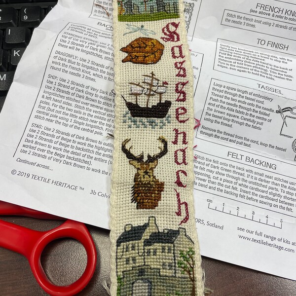 Outlander Inspired Bookmark Counted Cross Stitch Kit From Textile ...