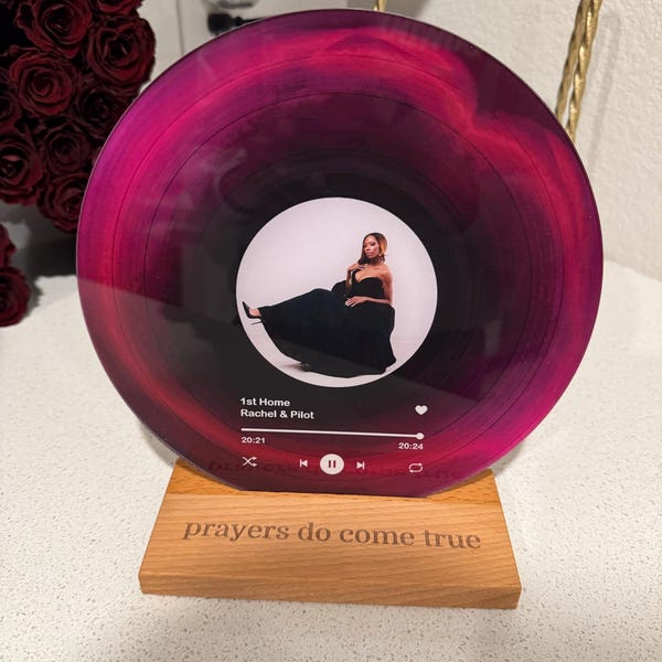 Personalized Vinyl Record With Photo Acrylic Song Plaque Anniversary ...