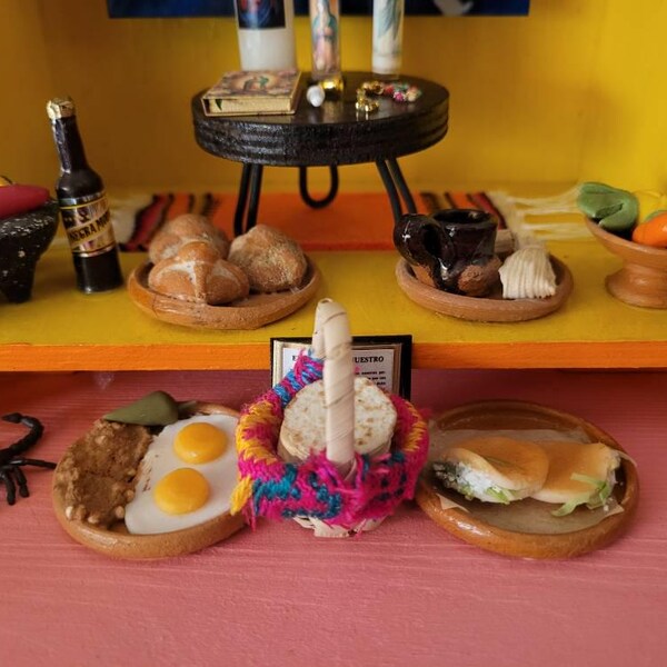 Clay Mini Food / Altarcito Food / Nichos Mexicanos / Nicho DIY / Mini ...