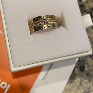 Silver Class Ring Set With Two School Color Rings - Etsy