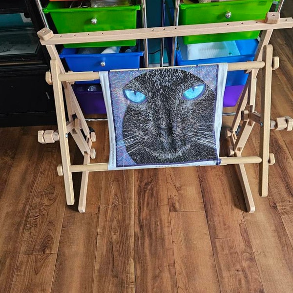 Needlework Adjustable Lap Table Stand Hands Free Wooden Embroidery ...