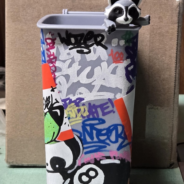 Graffiti Trash Can Pencil Holder - Etsy