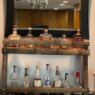 Bourbon Barrel Double Shelf - Etsy