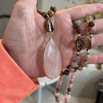 Boho Jewelry With Natural Stones, Semi Precious Stone Necklace ...