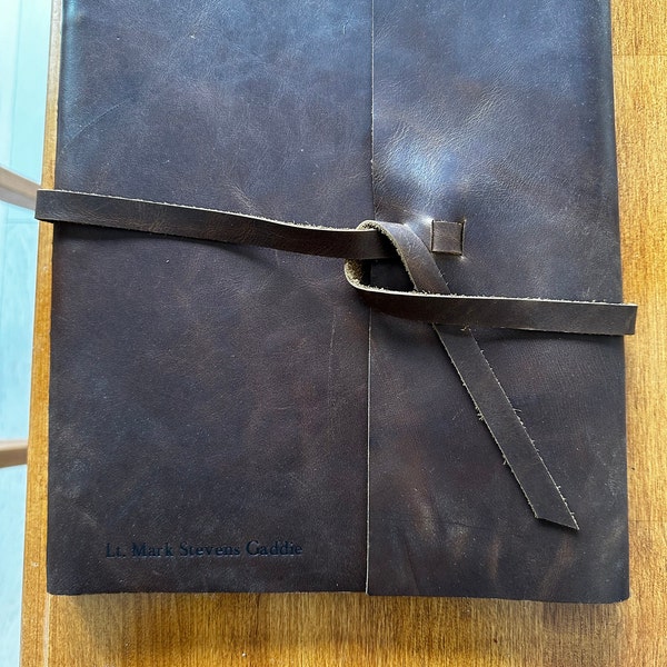 Refillable Leather Portfolio With Clear Sleeves, Leather Scrapbook ...