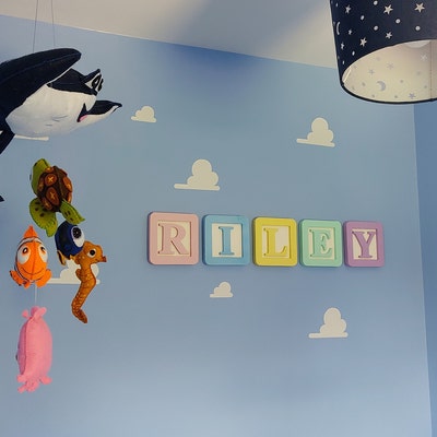 Toy Story Style Wooden Alphabet Blocks. Name Blocks. - Etsy