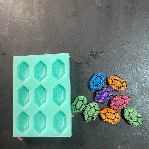 TINY 0.5 Inch High 0.125 Inch Deep Rupee Gems Flat W Engraved Details ...