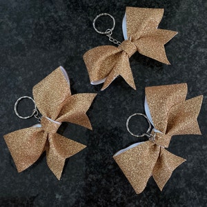 Glimmer Glitter Cheer Bow Key Chain | Etsy