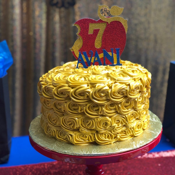 Personalized Apple Cake Topper - Etsy