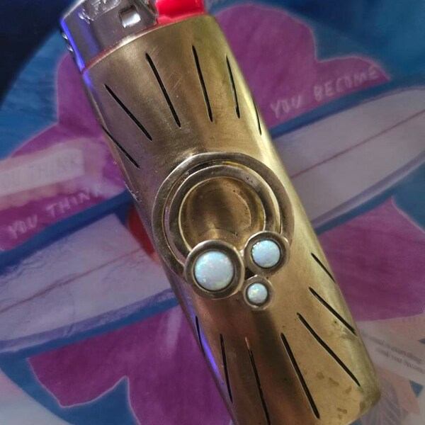 Vision Lighter Case With Opal // Evil Eye, All Seeing Eye, Brass ...