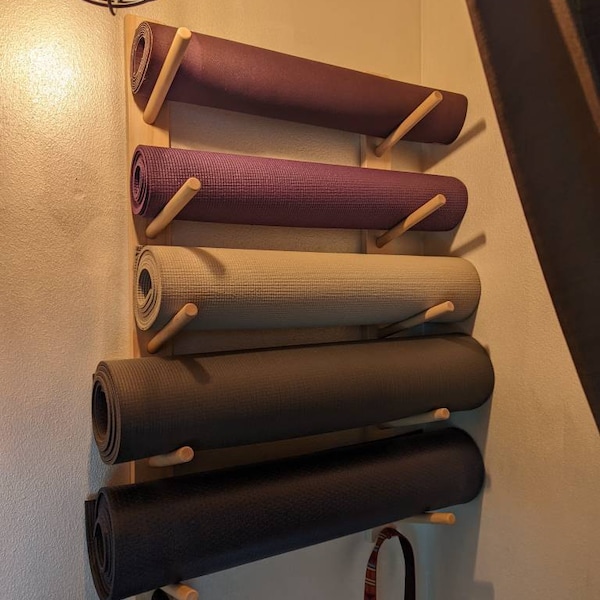 Yoga Mat Wall Storage Organizer! Yogamat Wall Storage Yoga Mat Shelves ...
