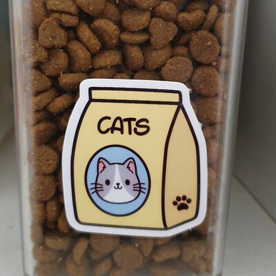 Cat Food Sticker, Pet Food Label, Animal Sticker, Computer Decal ...