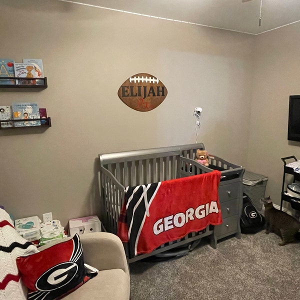 Football Nursery Name Sign| Nursery Sign| Football Themed Nursery ...