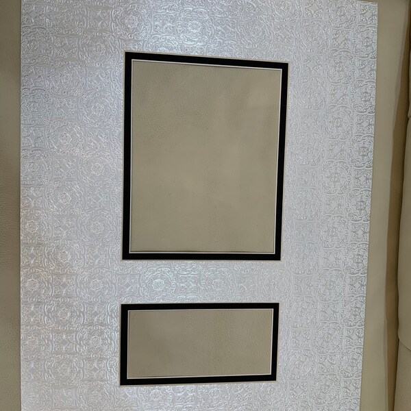 Pink Stripe Rounded Corners Cut Double Layer Photo Mat - Etsy