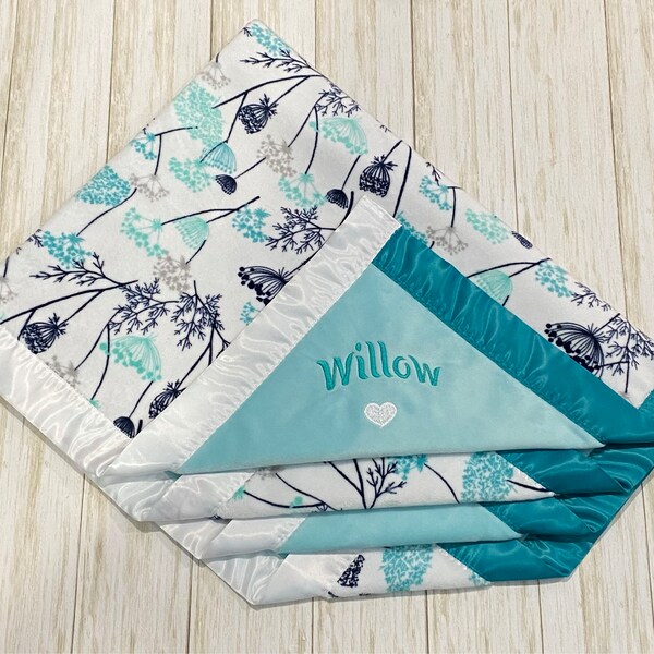 QUEEN Anne"s LACE Teal Minky - Shannon Cuddle Minky Teal Queen Anne's ...