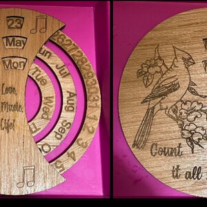 Circle Perpetual Calendar for Wall or Desk Watermill - Etsy