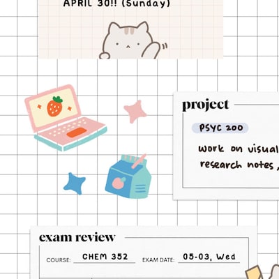 Study Stickers Printable Stickers Digital Stickers Goodnotes Journal ...