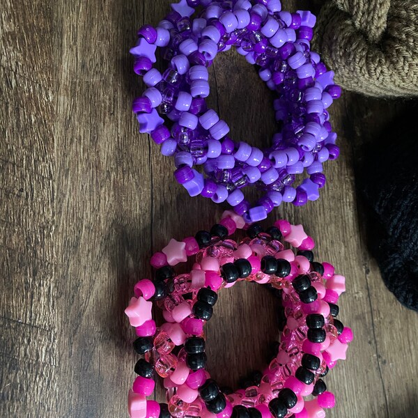 3D Red Kandi Cuff, Stars, Disc Bracelet, Rave Plur Kandi - Etsy