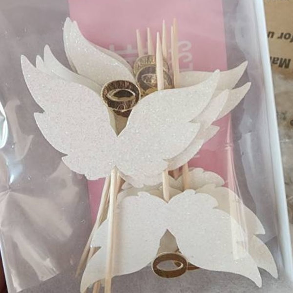 Angel Wings Cupcake Toppers, in Memory Of, in Loving Memory Of, in ...
