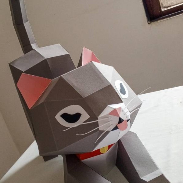 Cat papercraft, Paper sculpture, Cat sculpture, Paper art, Cat art ...