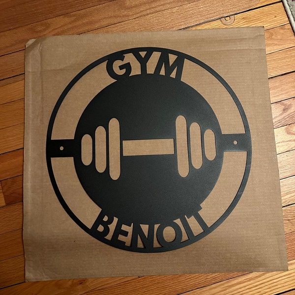 Gym Sign, Personalized Home Gym Sign, Custom Metal Gym Sign, Home Gym ...