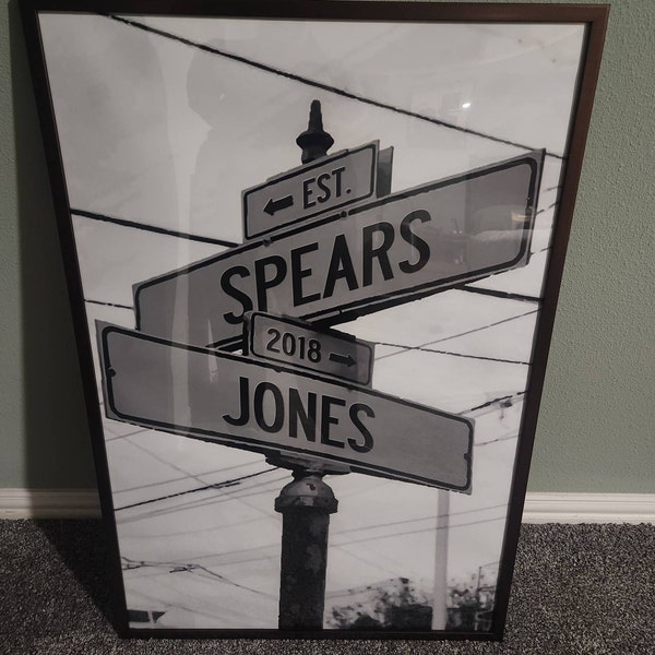 Personalized Intersection Street Sign Digital File - up to 6 Names ...