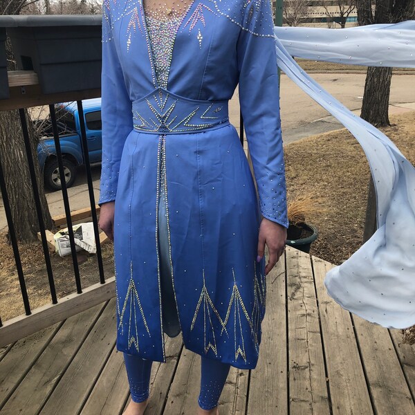 Elsa Frozen 2 Blue Costume, Elsa Blue Cosplay, Frozen 2 Costume Adult ...