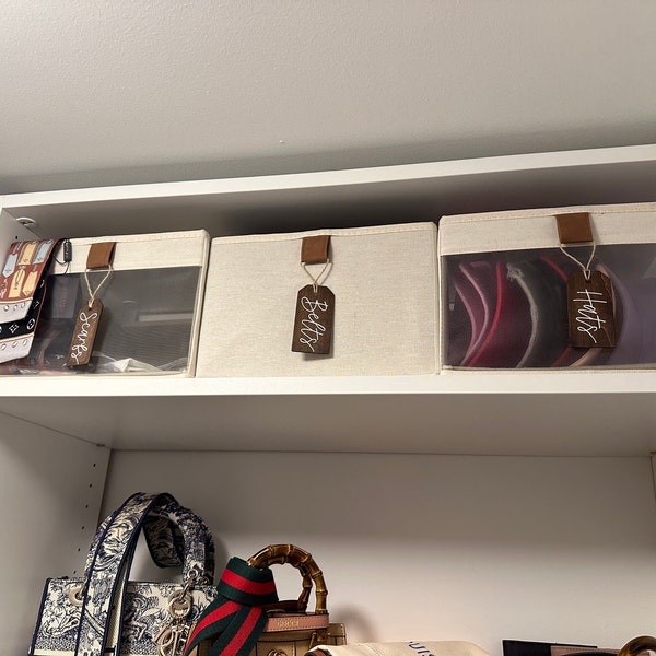 Organizational Tags, Wooden Tags, Pantry Labels, Linen Closet Labels ...