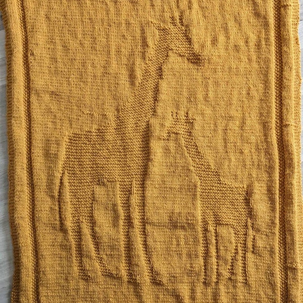 Giraffe Blanket, Knitting Pattern, PDF, Instant Download, Baby Blanket ...