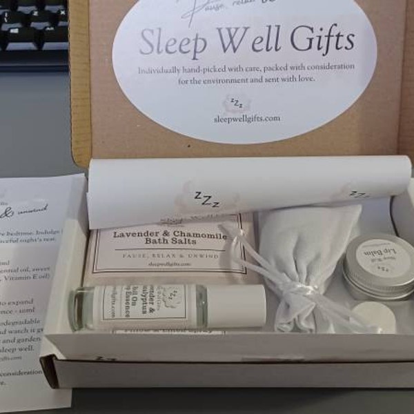 Sleep Well Gift Box /relaxation Pamper Box /wellbeing Letterbox Gift ...