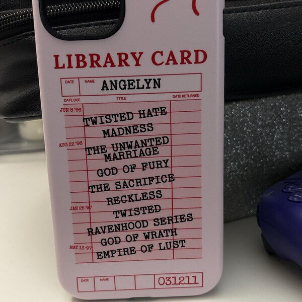 Custom Library Card Phone Case: Booklover Personalized Gift for Iphone ...