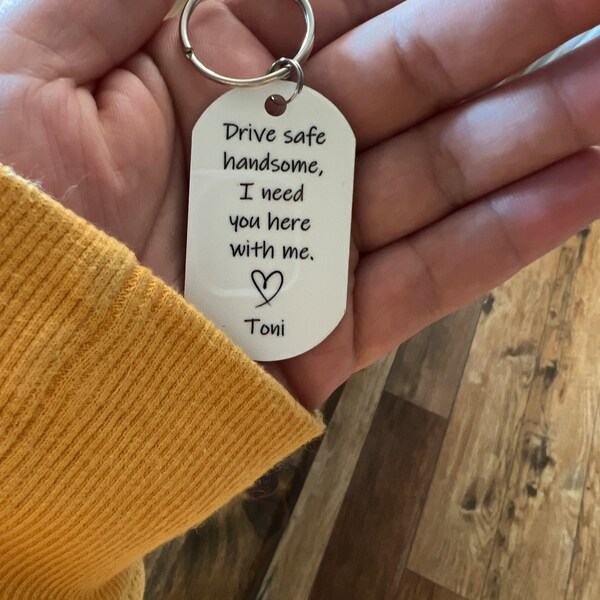 Drive Safe Handsome Keychain, Personalized Photo Keychain, Drive Safe I ...