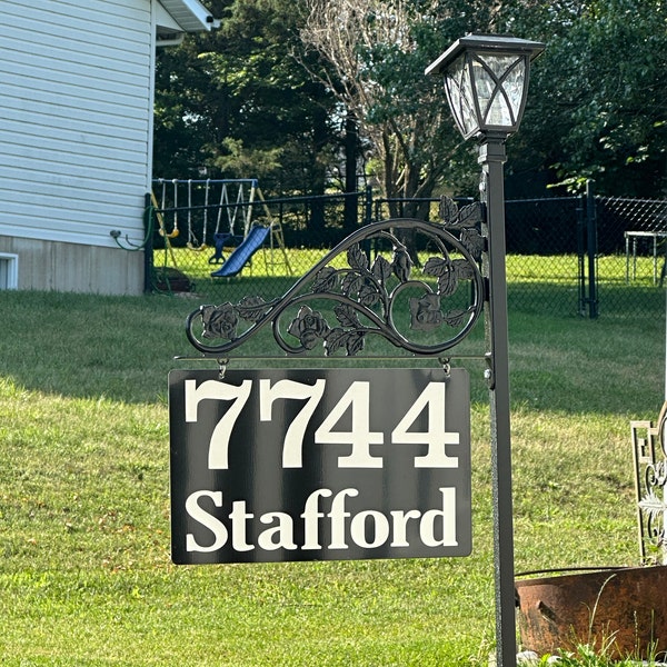 Personalized House Numbers - Gift for Him Address Sign With Solar Light ...