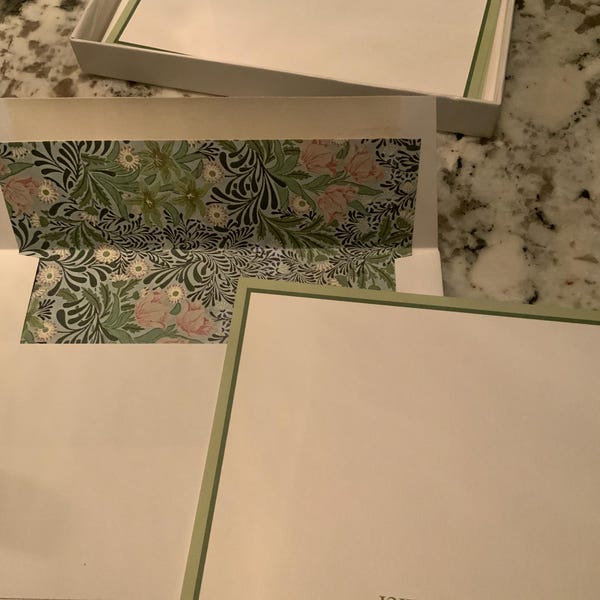 Custom Stationery Personalized | Set of 10 Note Cards With Lined ...