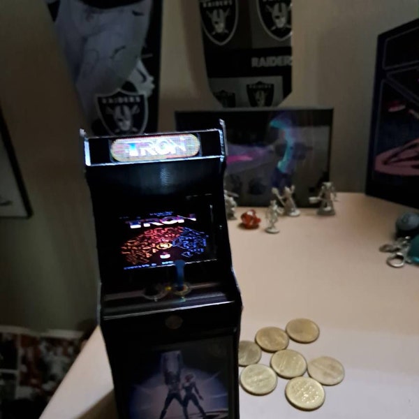 1/12 Scale Mini Arcade Cabinet, Miniature Dollhouse 80s 90s Mini Arcade ...