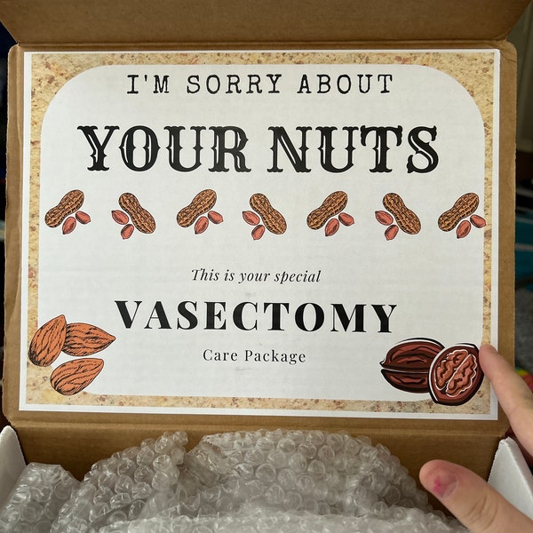 Vasectomy Care Package - Etsy