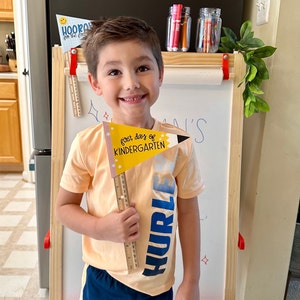 First Day of School Flags Printable Back to School Pennant - Etsy