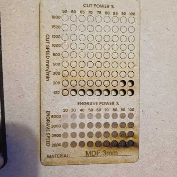 Xtool Test Files, Xtool Material Test, Xtool Creative Space Laser Test ...