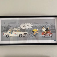 Cycling Art Print, Peloton Cycling Poster, Roundabout, Gift for Cyclist ...