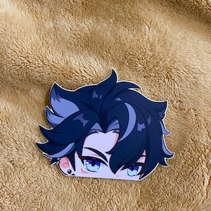 Wriothesley Peeker Holographic Sticker Genshin Stickers Genshin Impact ...