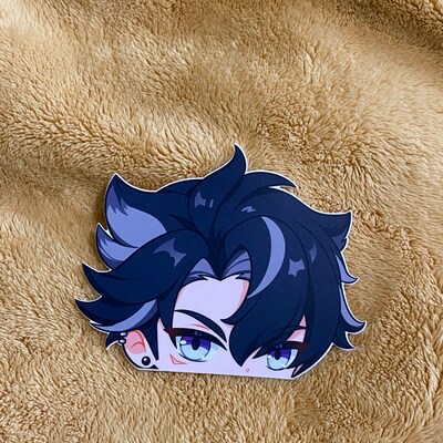 Wriothesley Peeker Holographic Sticker Genshin Stickers Genshin Impact ...