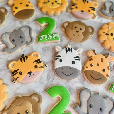 Safari, Jungle, Wild Animals Cookie Cutters, Set 2 of 2, Monkey, Panda ...