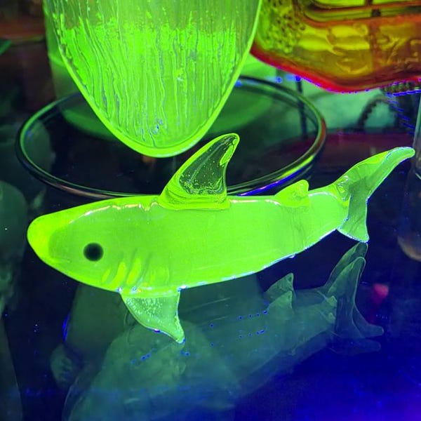 Uranium Glass Rod in a Bottle - Etsy