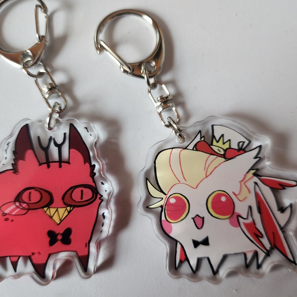 Cat Lucifer - Hazbin Hotel Keychain - Cute Cat Lucifer Charm - Etsy